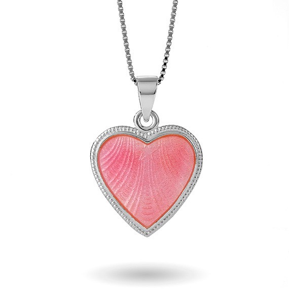 Pia & Per Anheng Emaljert Hjerte Rosa Fader Vår - Gullhagen